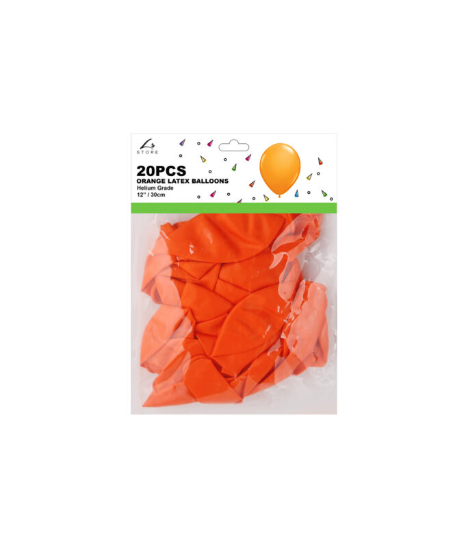 Orange Plain Latex Balloon 12inch 20pk – LookSharpStore