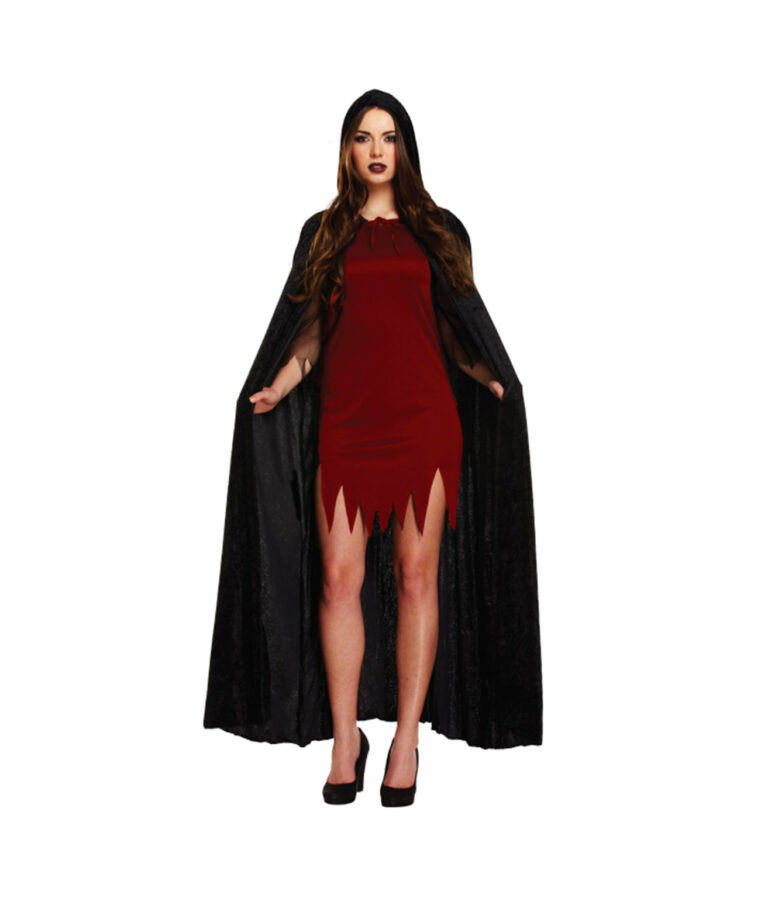 Black Velvet Cape Adult – LookSharpStore