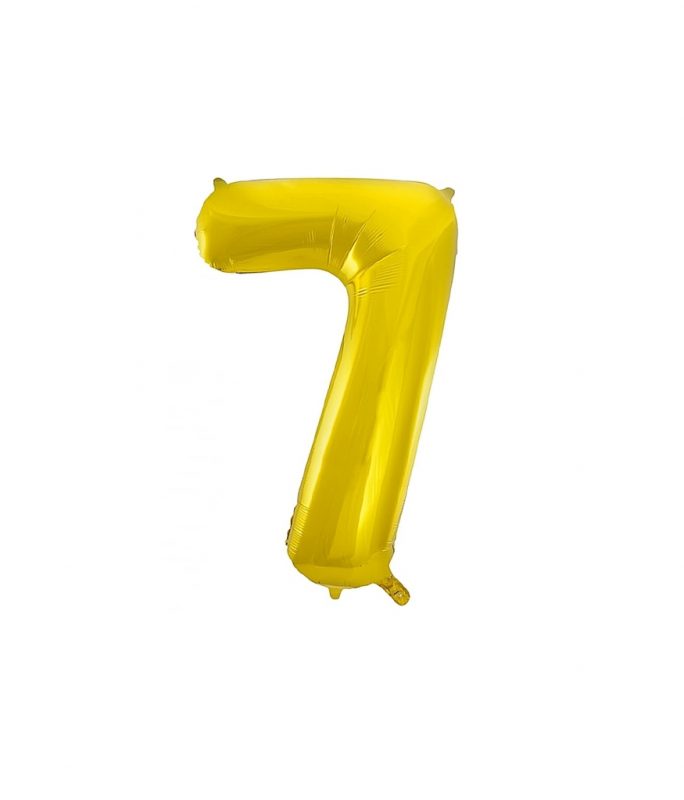 Gold Foil Number Balloon 7 – LookSharpStore