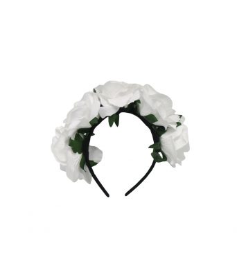 Jumbo Rose Headband White – LookSharpStore