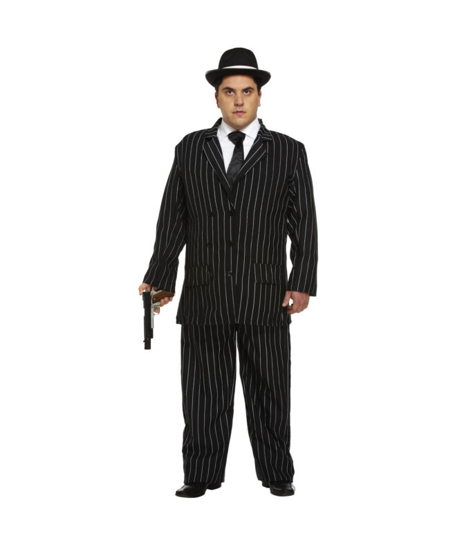 Gangster Black Adult XL – LookSharpStore