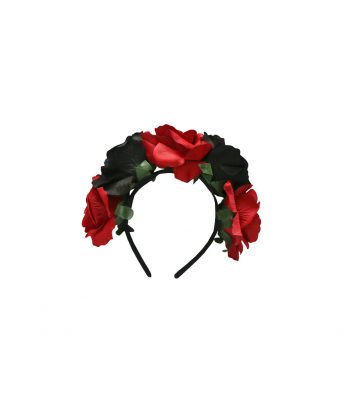 Jumbo Red and Black Rose Headband – LookSharpStore