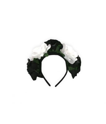 Jumbo Black & White Rose Headband – LookSharpStore