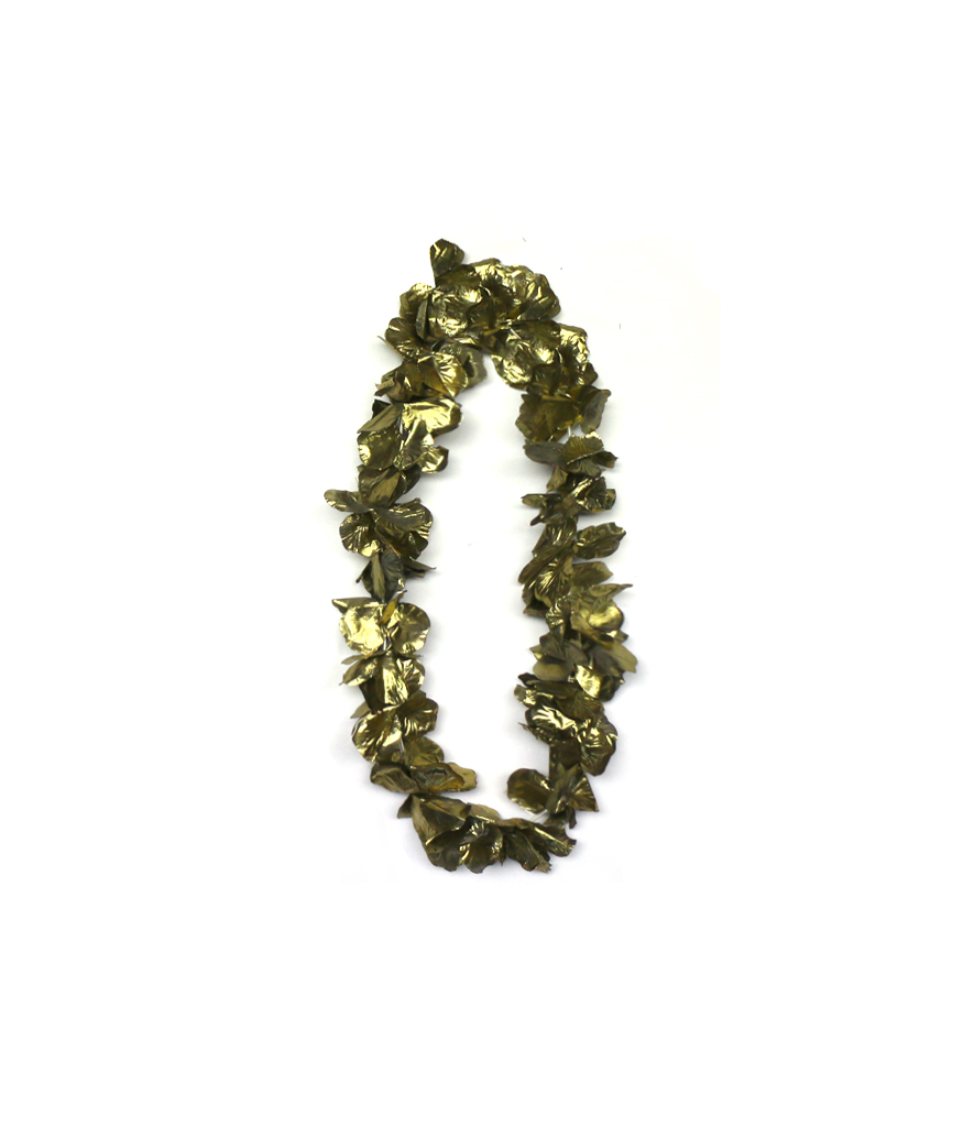 Black & Gold Metallic Flower Lei | LookSharpStore