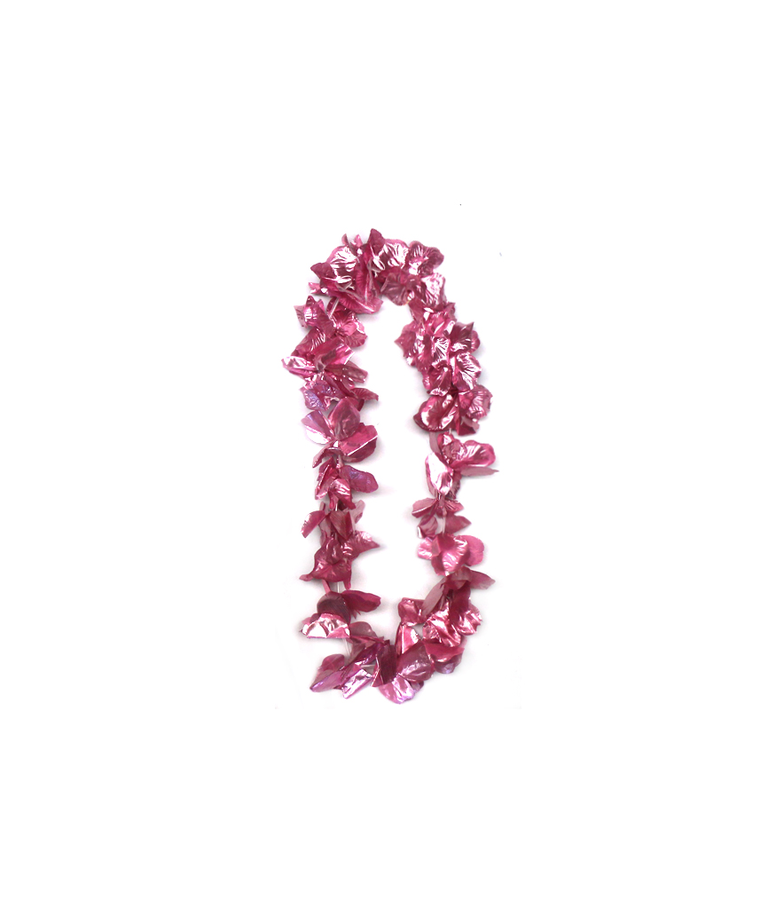 Pink Metallic Flower Lei | LookSharpStore
