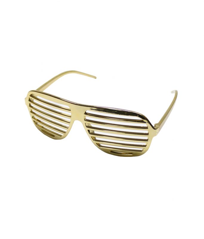 Gold Metallic Shutter Party Glasses – LookSharpStore