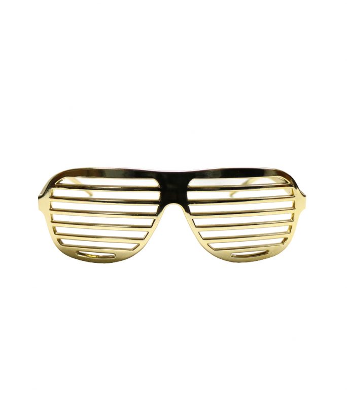 Gold Metallic Shutter Party Glasses – LookSharpStore