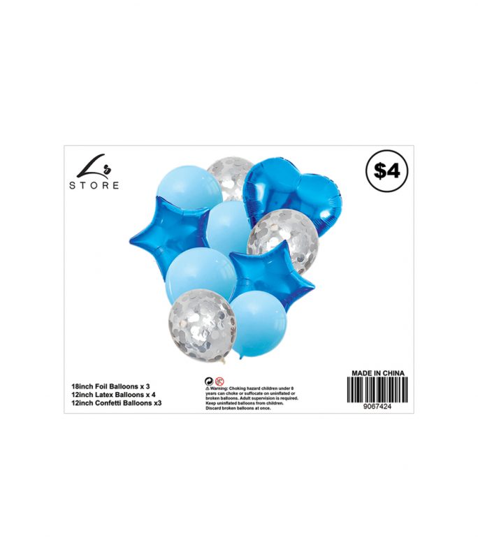 Blue Party Balloons Assorted 10pc – LookSharpStore