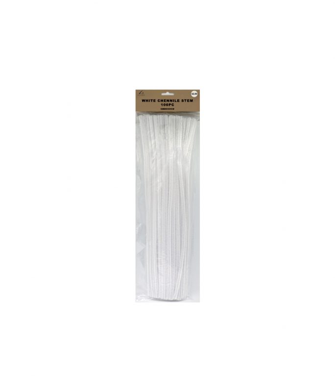 White Chenille Stems 30cm – LookSharpStore