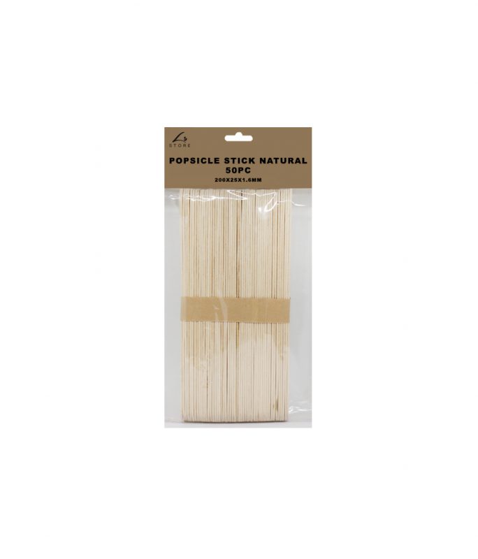 Natural Popsicle Stick 200x25x1.6mm – LookSharpStore