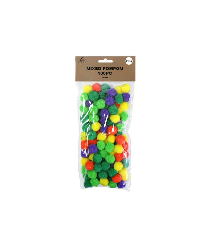 Mixed Pom Poms Assorted – LookSharpStore