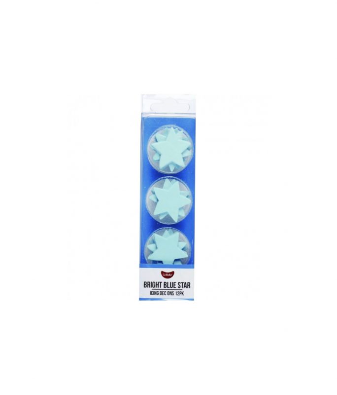 Bright Blue Star Icing Decorations 12Pk – LookSharpStore