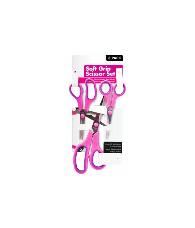 Scissors With 2-Tone Soft Grip 3pk – LookSharpStore