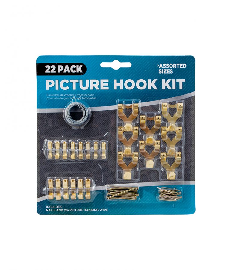 Picture Hook Kit W/Wire 22 Hooks – LookSharpStore