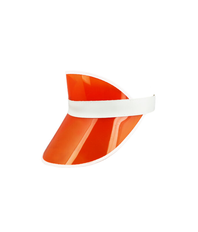 Orange Transparent Plastic Visor – LookSharpStore