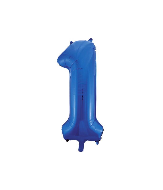 Royal Blue Foil Number Balloon 1 – LookSharpStore