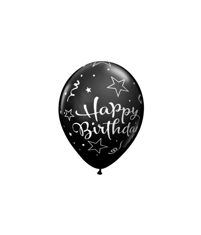 Black Happy Birthday Latex Balloons 12inch 10pk – LookSharpStore