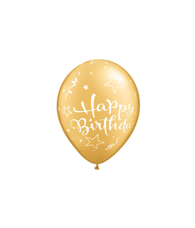 Gold Happy Birthday Latex Balloons 12inch 10pk – LookSharpStore