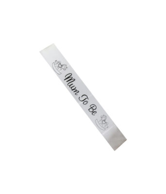 White Mum To Be Sash – LookSharpStore