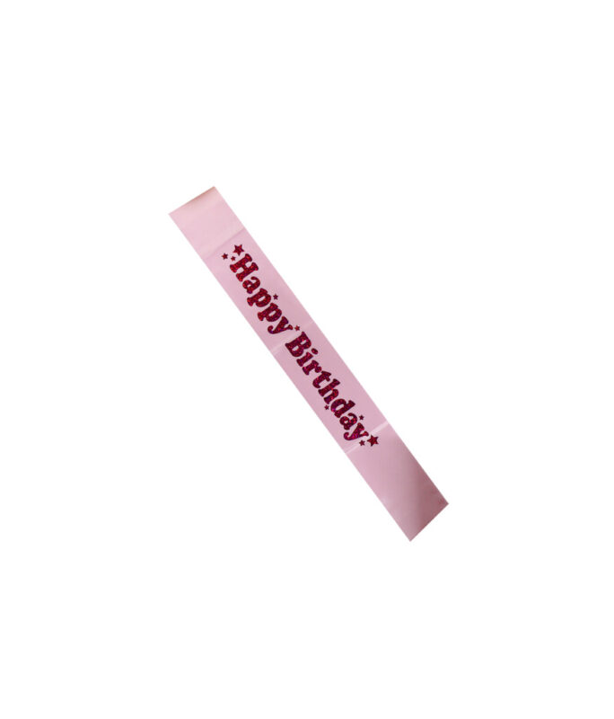 Pink Foil Happy Birthday Sash – LookSharpStore