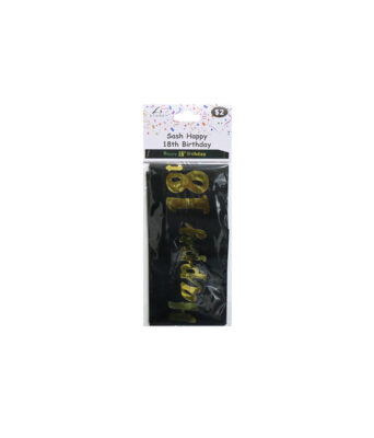 Black 18th Happy Birthday Sash – LookSharpStore