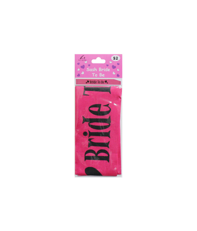 Pink Bride To Be Party Sash – LookSharpStore