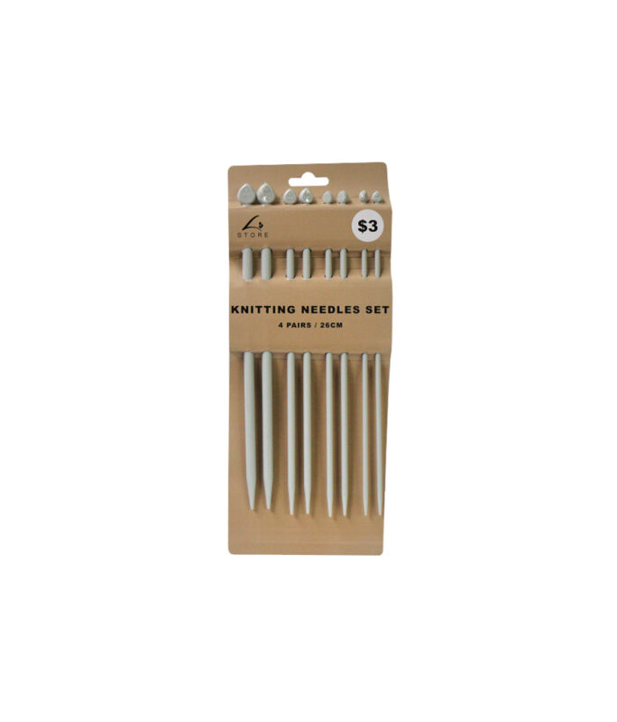 Knitting Needle Set 4 Pairs 26cm – LookSharpStore