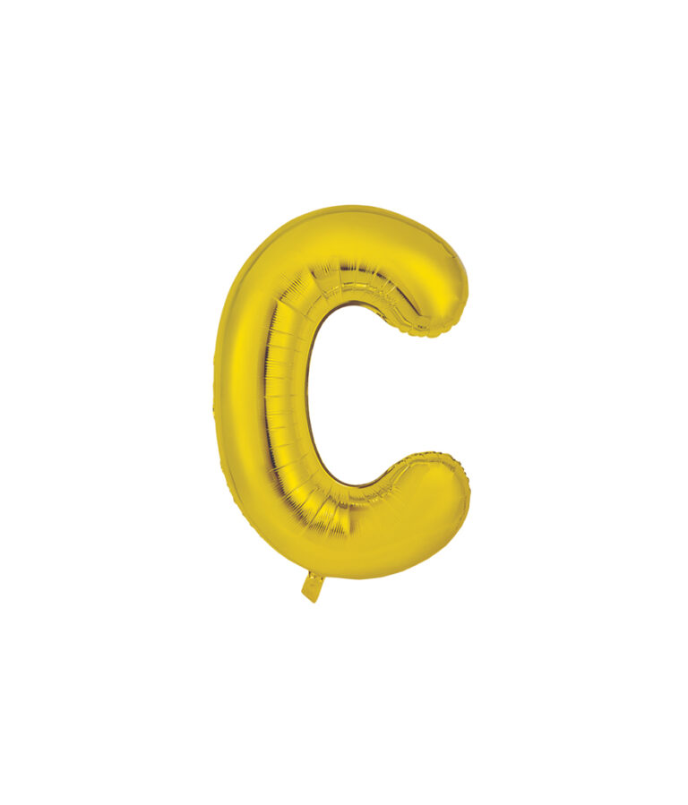Gold Alphabet Foil Balloon Letter C – LookSharpStore
