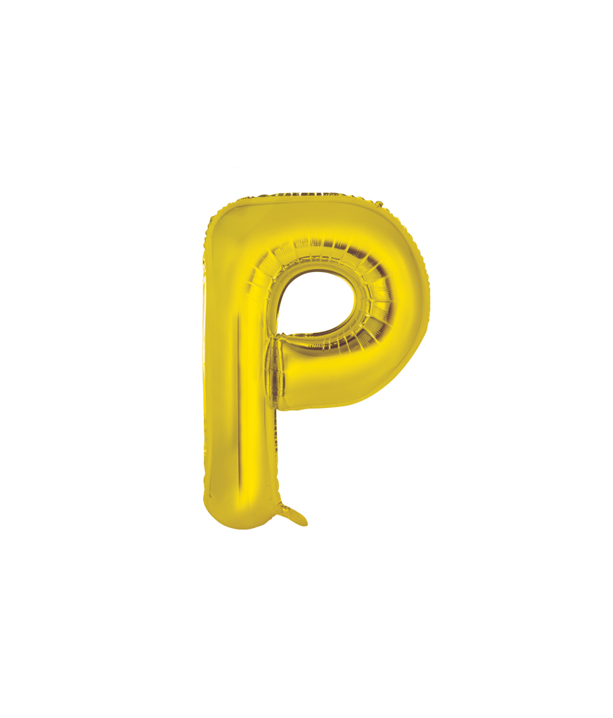 Gold Alphabet Foil Balloon Letter P – LookSharpStore