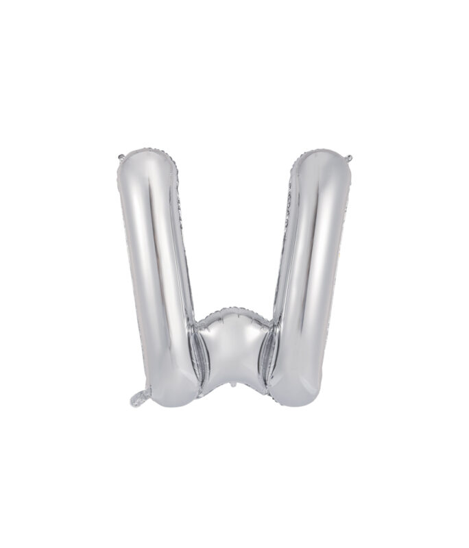 Silver Alphabet Foil Balloon Letter W – LookSharpStore