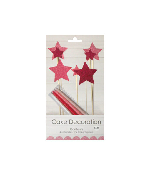 Pink Glitter Cake Candle Topper Set – LookSharpStore