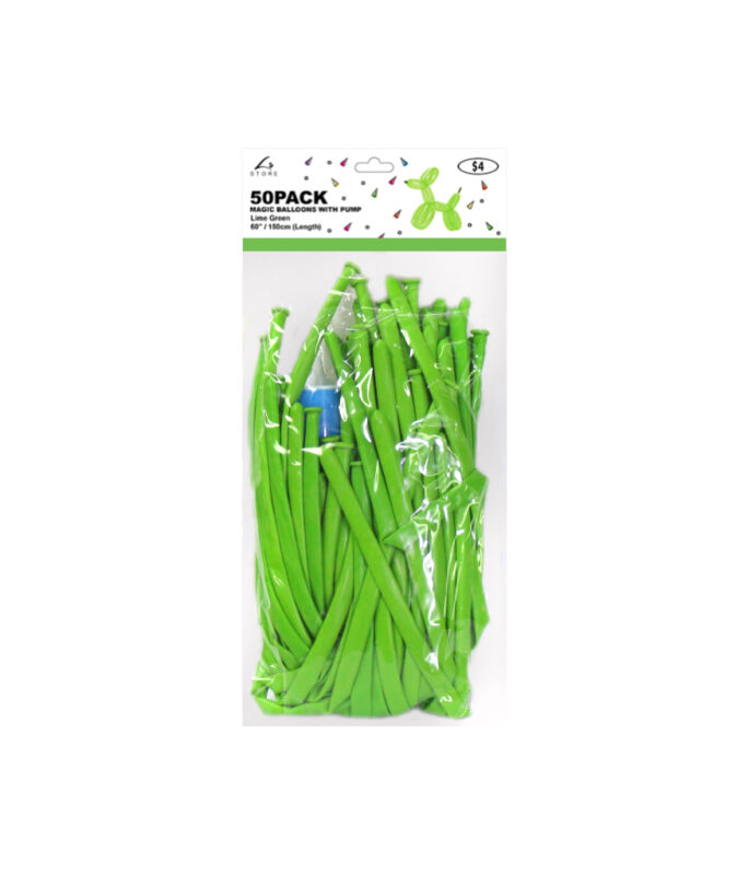Green Magic Balloons With Pump 50pcs – LookSharpStore