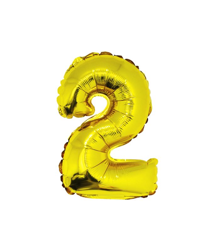 Gold Air Fill Number 2 Balloon – LookSharpStore