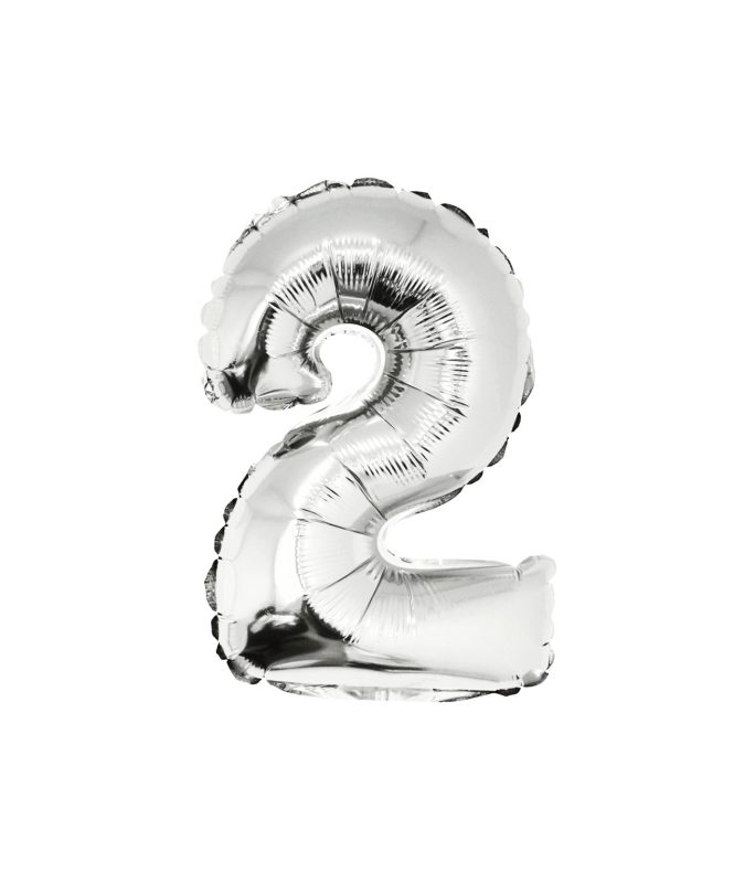 Silver Air Fill Number 2 Balloon – LookSharpStore