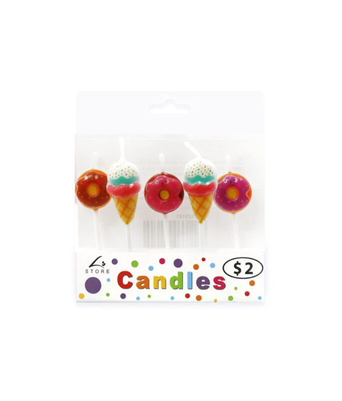 Party Donut Candles 5pk – LookSharpStore