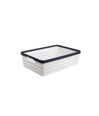 White Plastic Storage Bin 34.5×26.8x10cm – LookSharpStore
