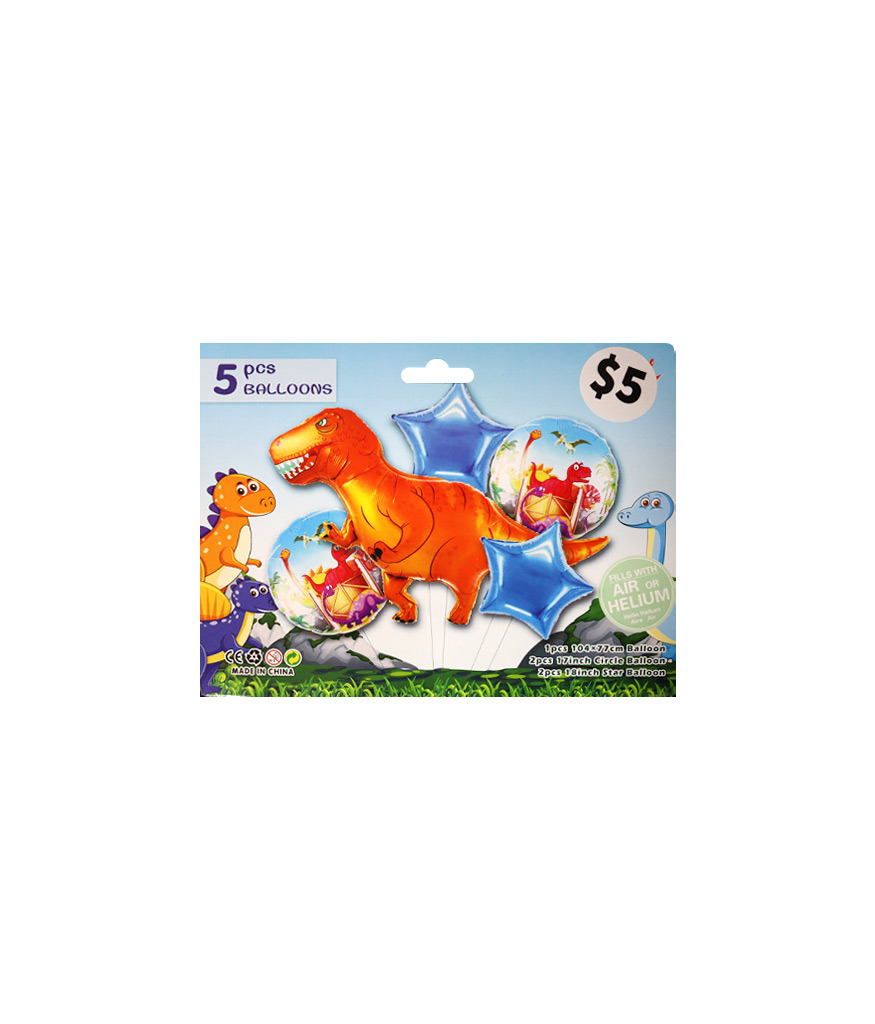 Dinosaur Party Balloon Set 5pc | LookSharpStore