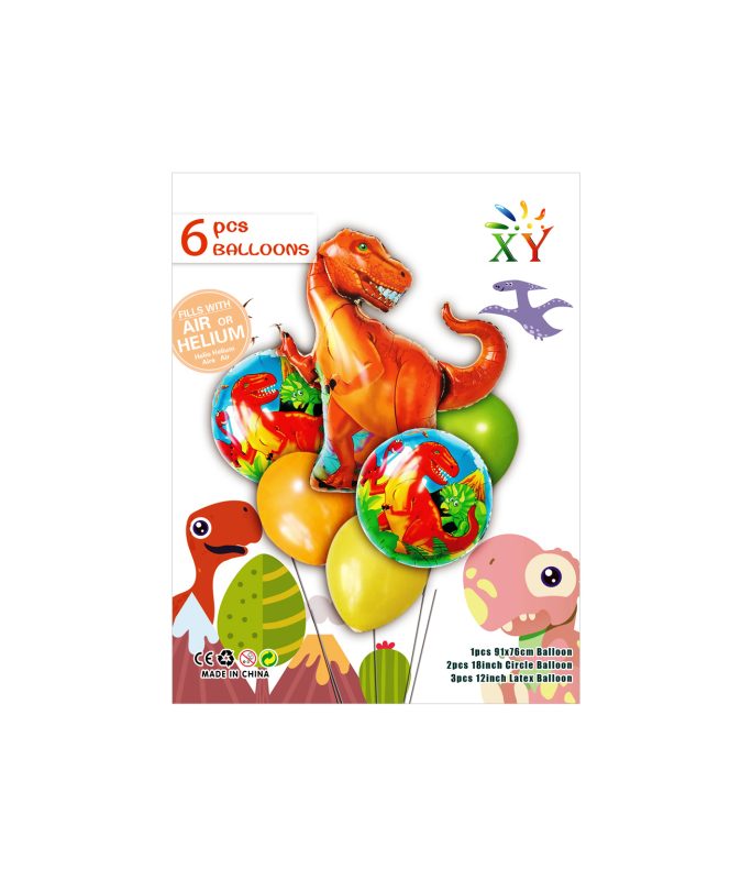 Dinosaur Party Balloon Set 6pc – LookSharpStore