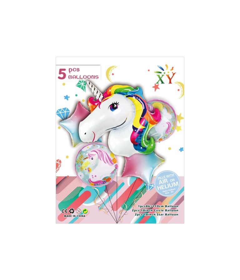 Unicorn Party Balloon Set 5pc – LookSharpStore