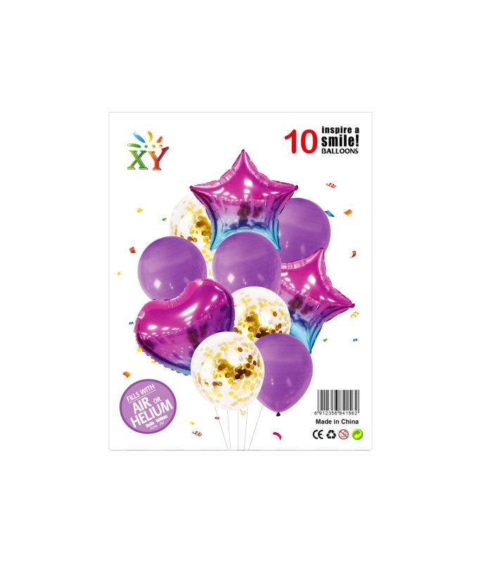 Purple Party Balloon Set 10pc – LookSharpStore