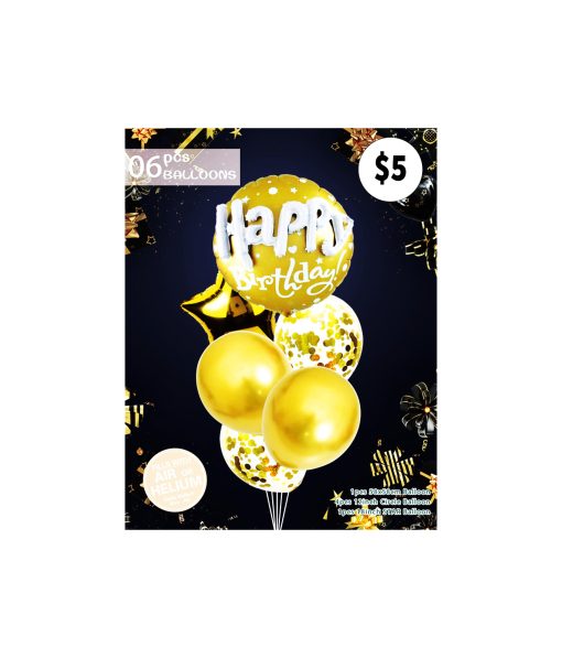 Gold Party Balloon Set 6pc – LookSharpStore