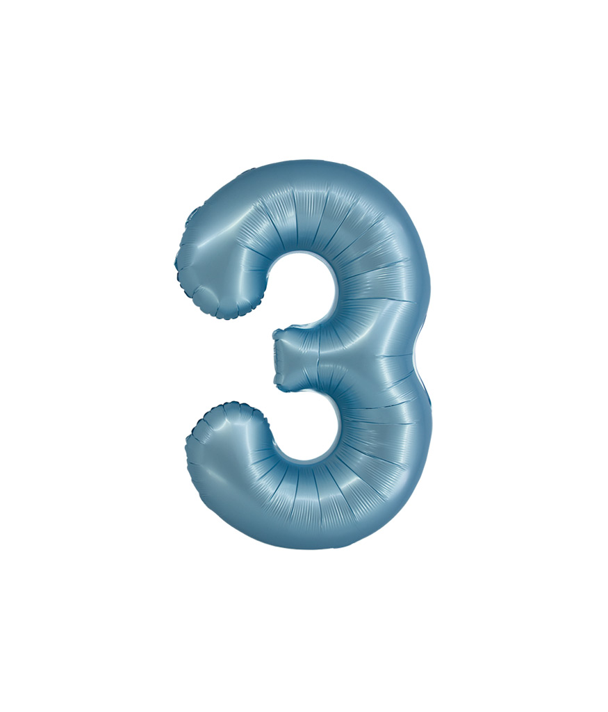 Light Blue Foil Matte Number 3 | LookSharpStore