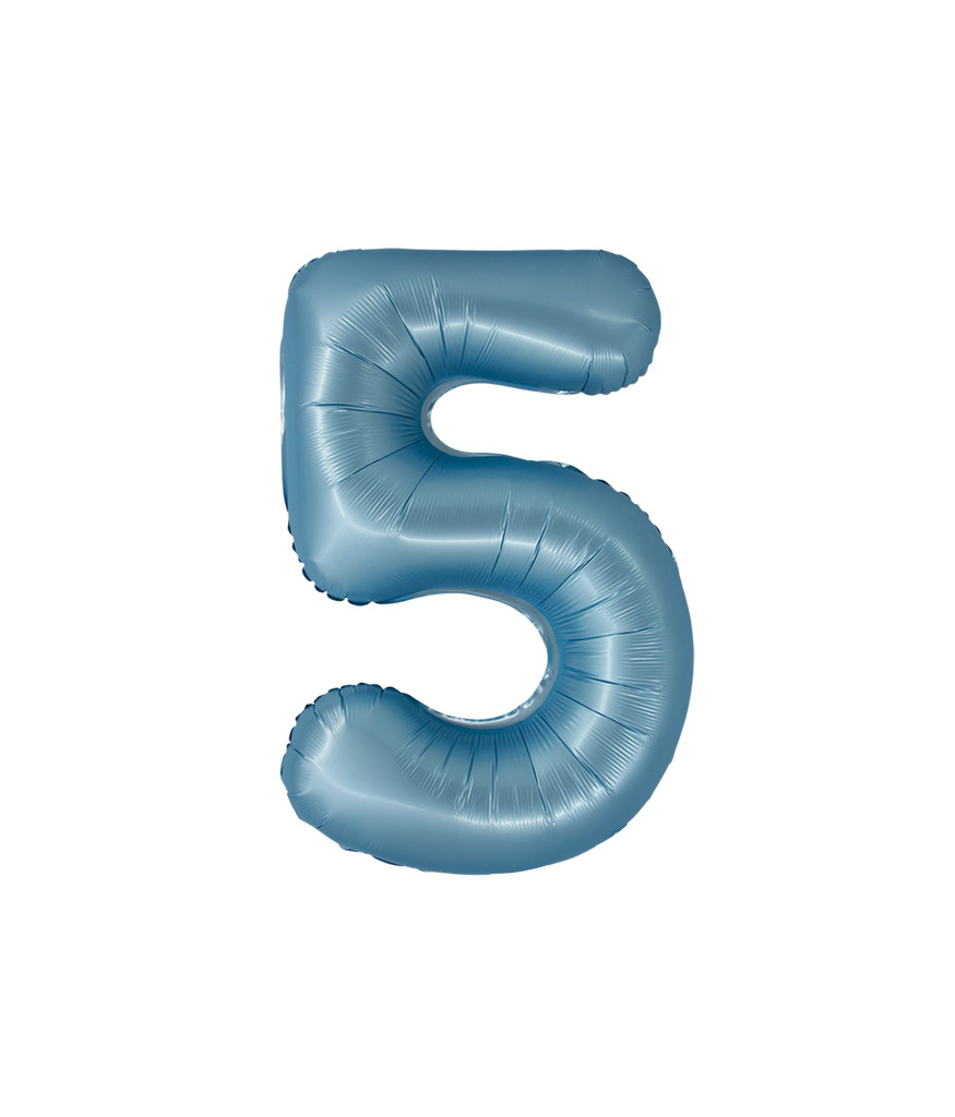 Light Blue Foil Matte Number 5 | LookSharpStore