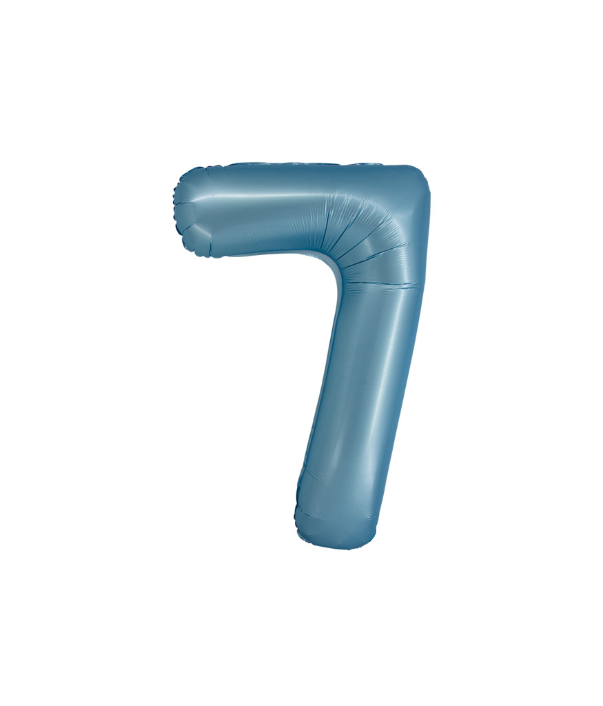 Light Blue Foil Matte Number 7 | LookSharpStore