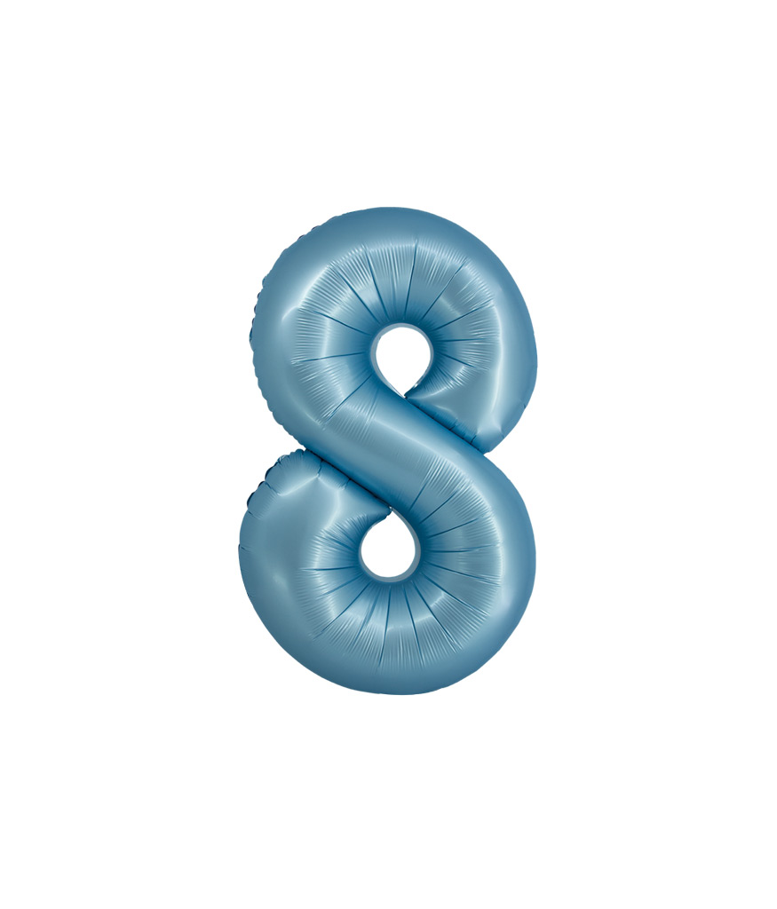 Light Blue Foil Matte Number 8 | LookSharpStore