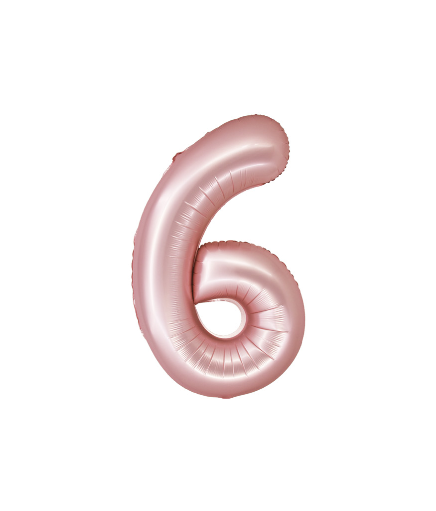Light Pink Foil Matte Number 6 | LookSharpStore