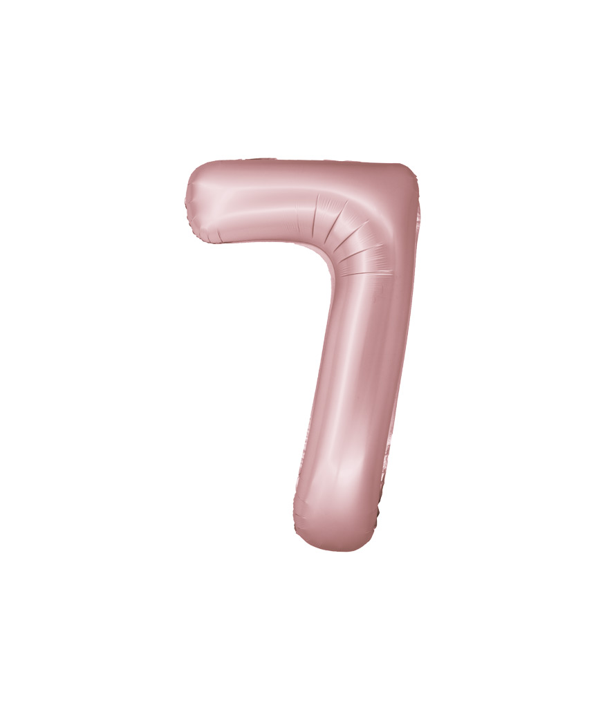 Light Pink Foil Matte Number 7 | LookSharpStore