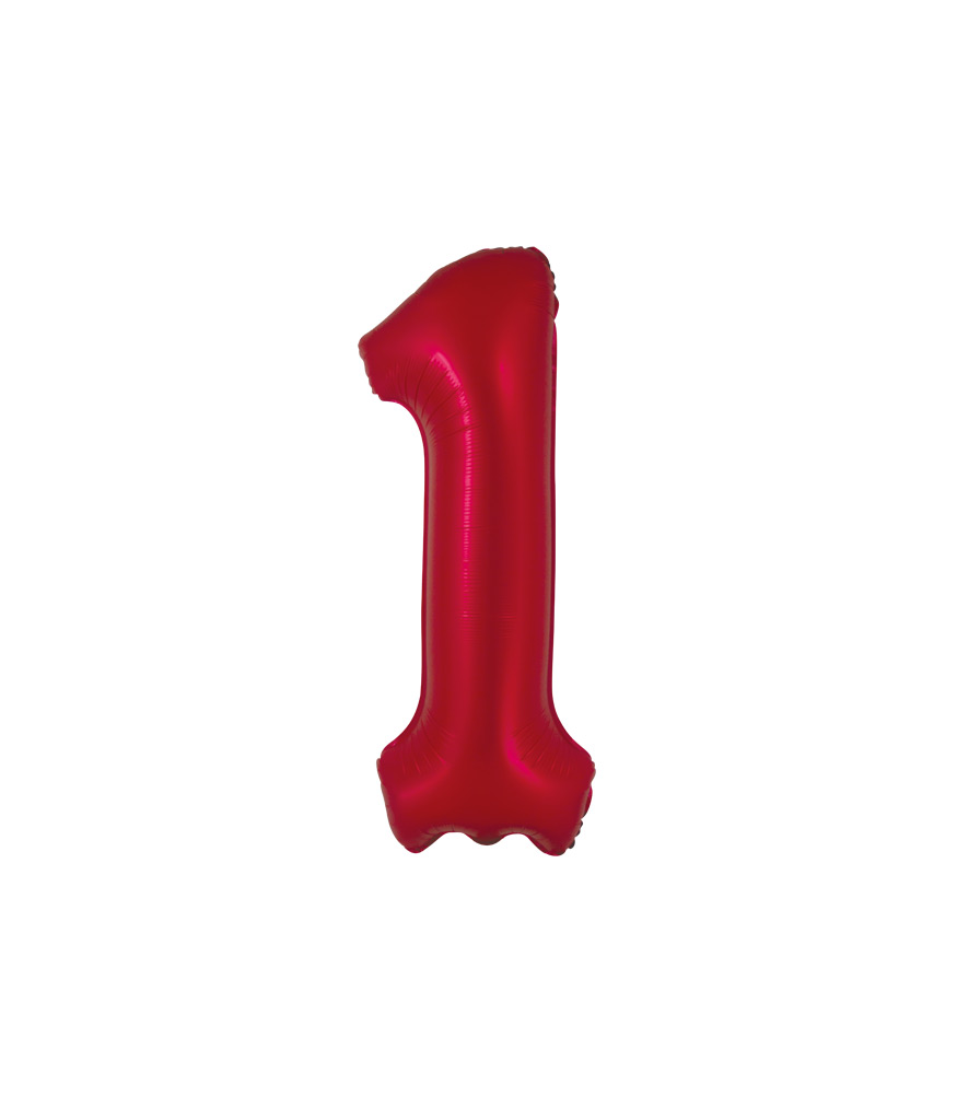 Red Foil Matte Number 1 | LookSharpStore