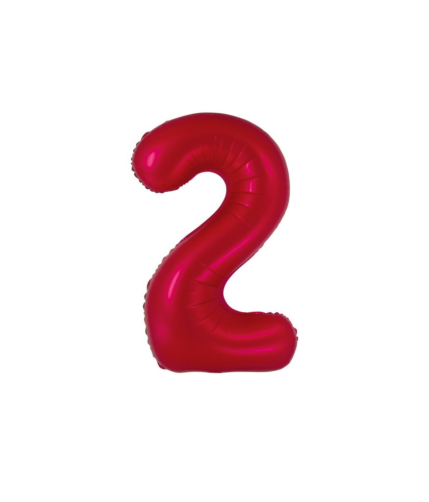 Red Foil Matte Number 2 | LookSharpStore
