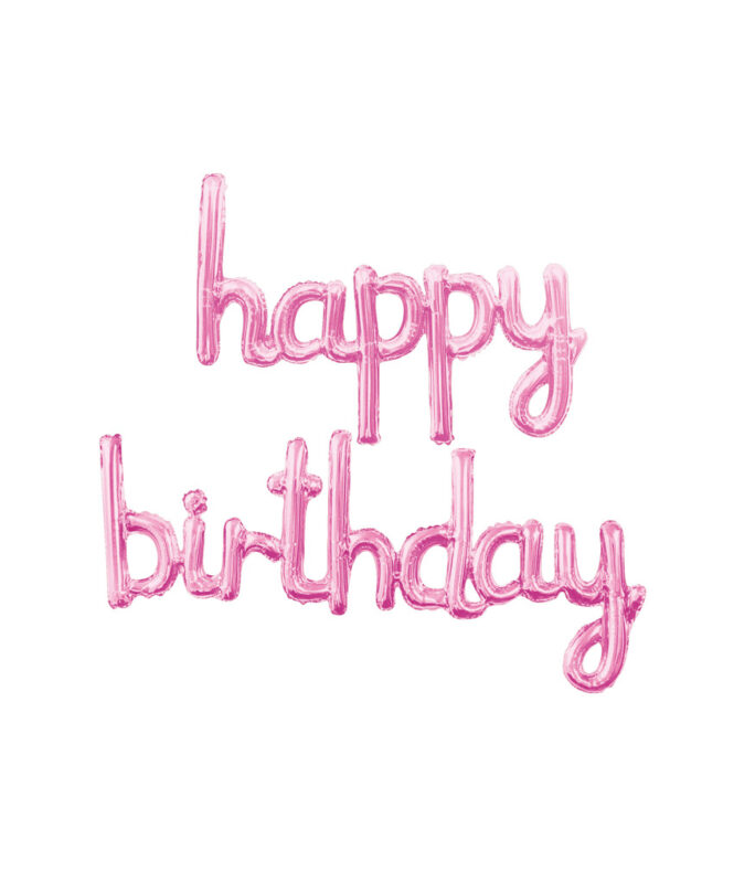 Light Pink Script Happy Birthday – LookSharpStore